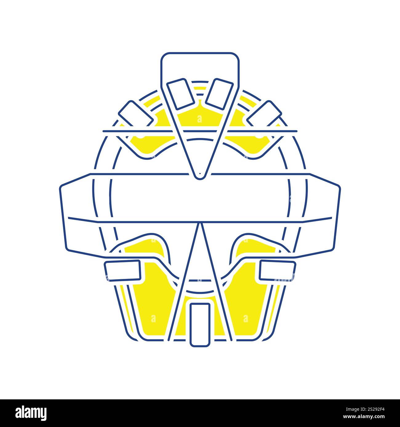 Baseball face protector icon. Thin line design. Vector illustration ...