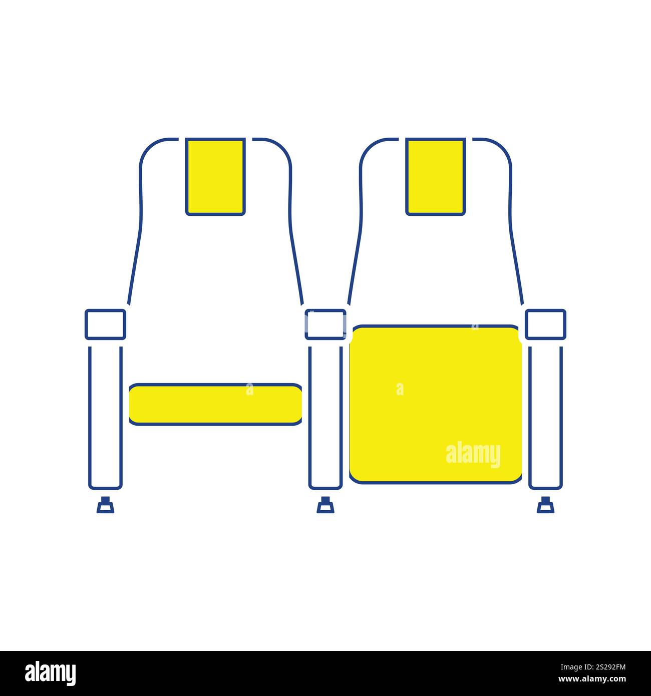 Cinema seats icon. Thin line design. Vector illustration Stock Photo ...
