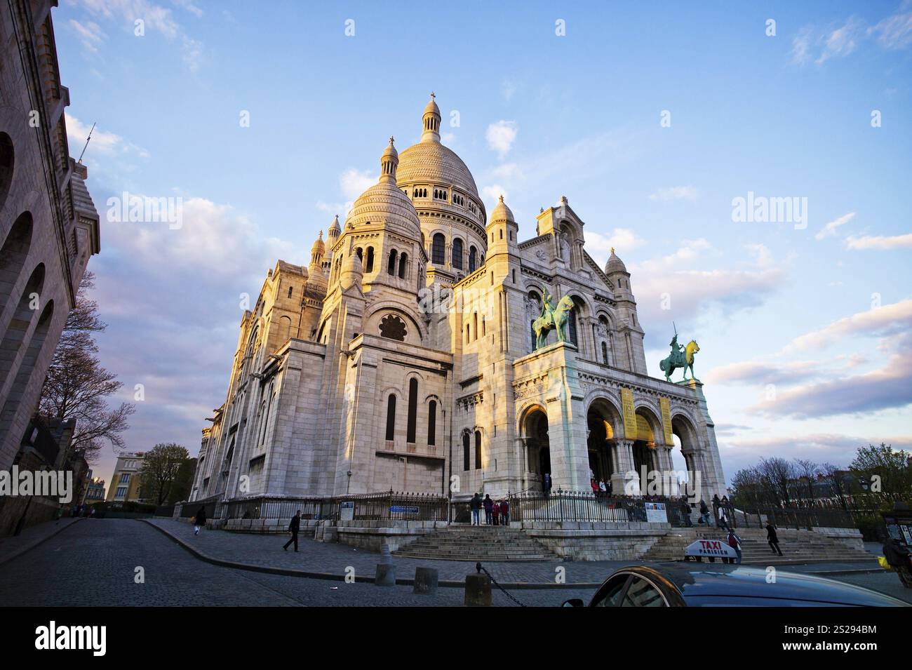 The Sacre Coeur church on Montmartre in Paris. One of the landmarks of ...