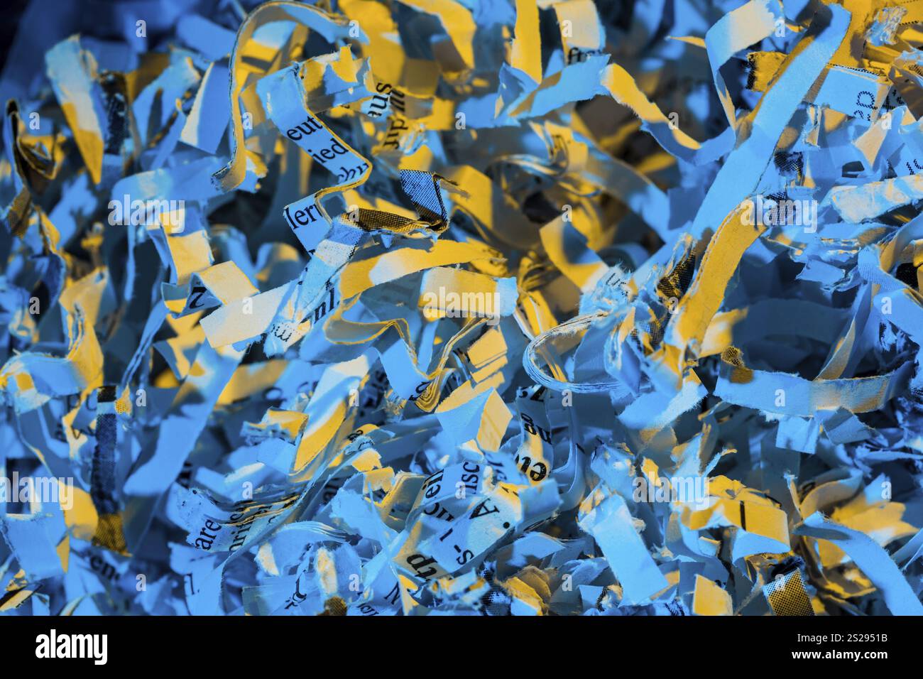 Paper shreds, symbolic photo for data destruction, documentation and ...