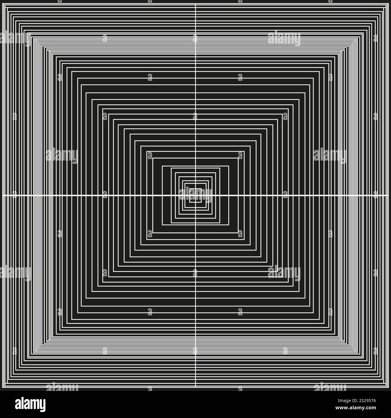 Geometric square pattern. Abstract line composition. Black white ...