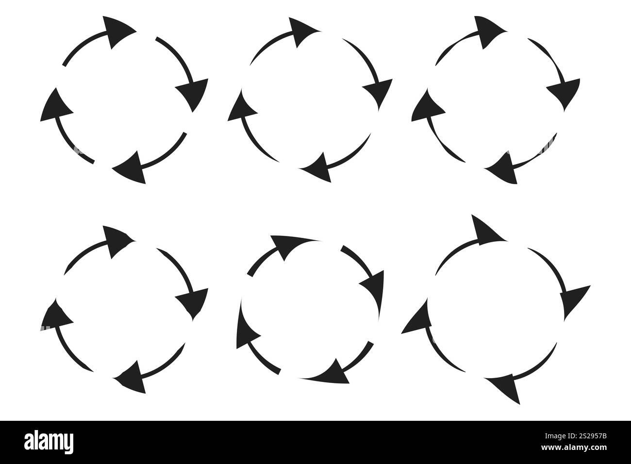 Circular arrow forms. Rotational flow symbols. Abstract circular motion ... Circular arrow forms. Rotational flow symbols. Abstract circular motion ...