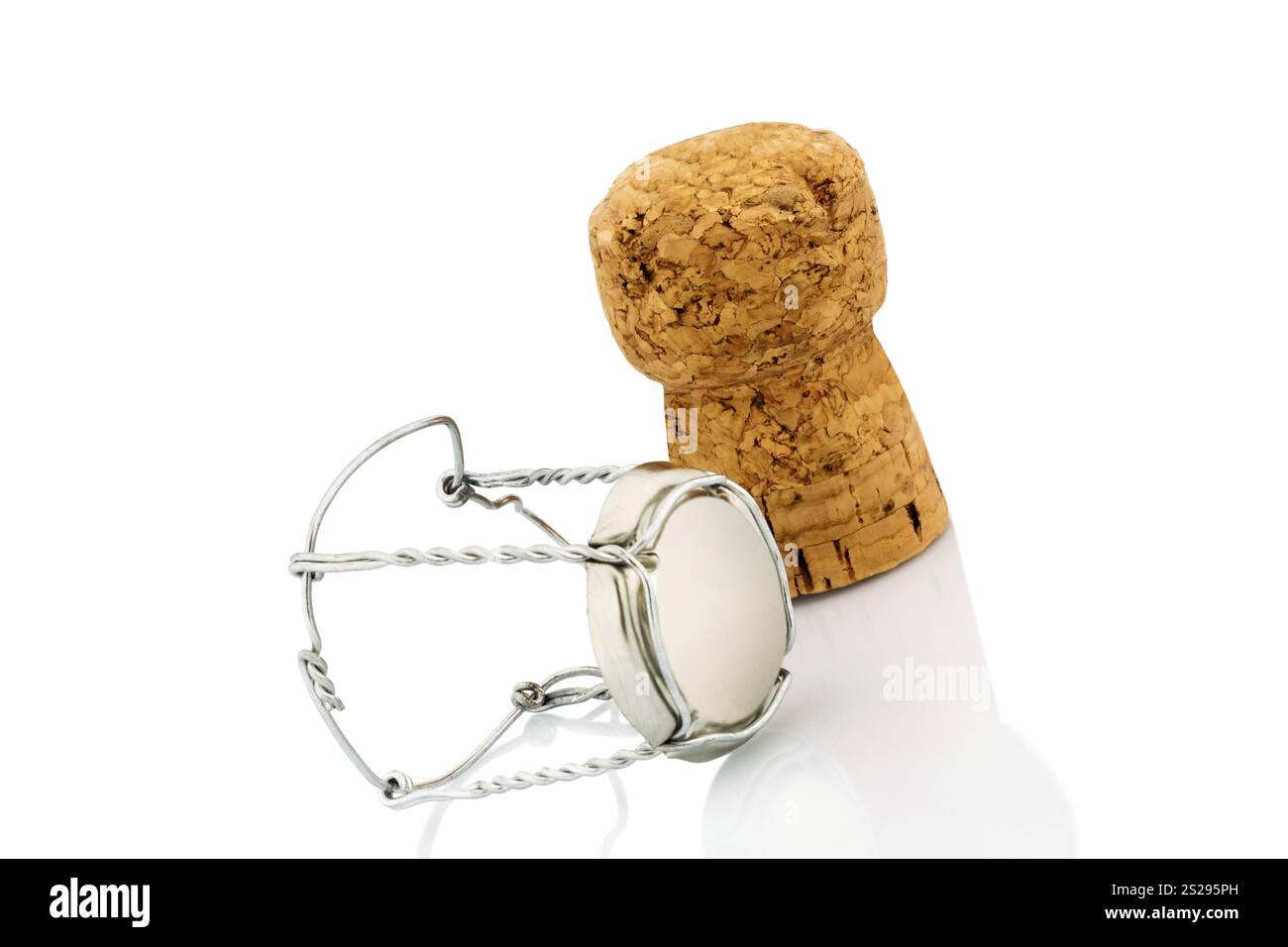 Agraffe and champagne cork, symbolic photo for celebrations, enjoyment ...