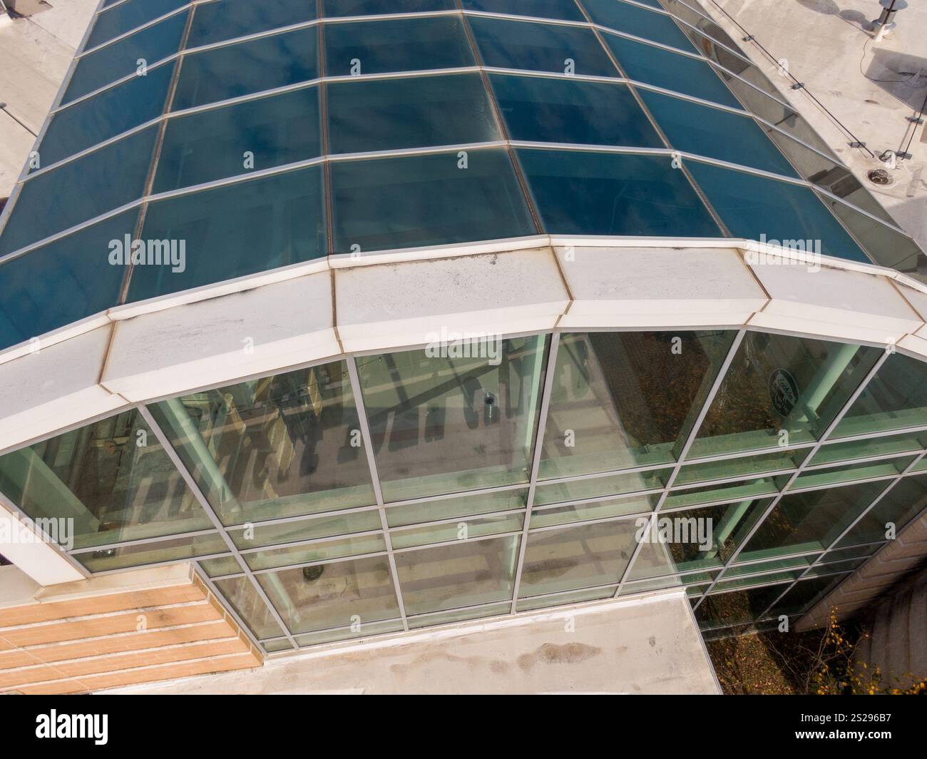 Day Time Drone Images of Large Commercial Building With a TPO Roof and ...