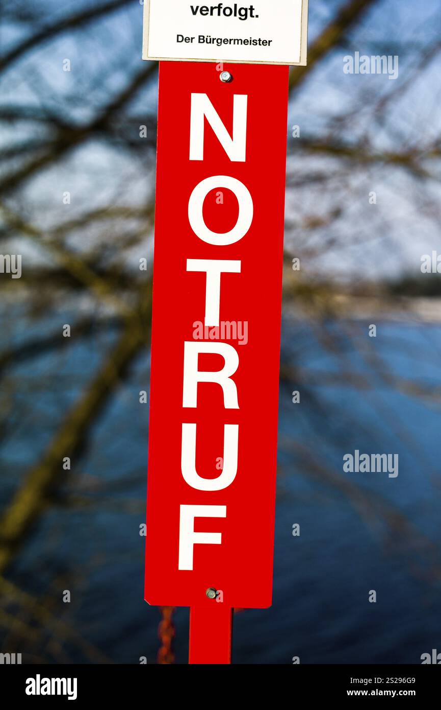 Emergency call sign, symbol photo for help and rescue services Stock ...