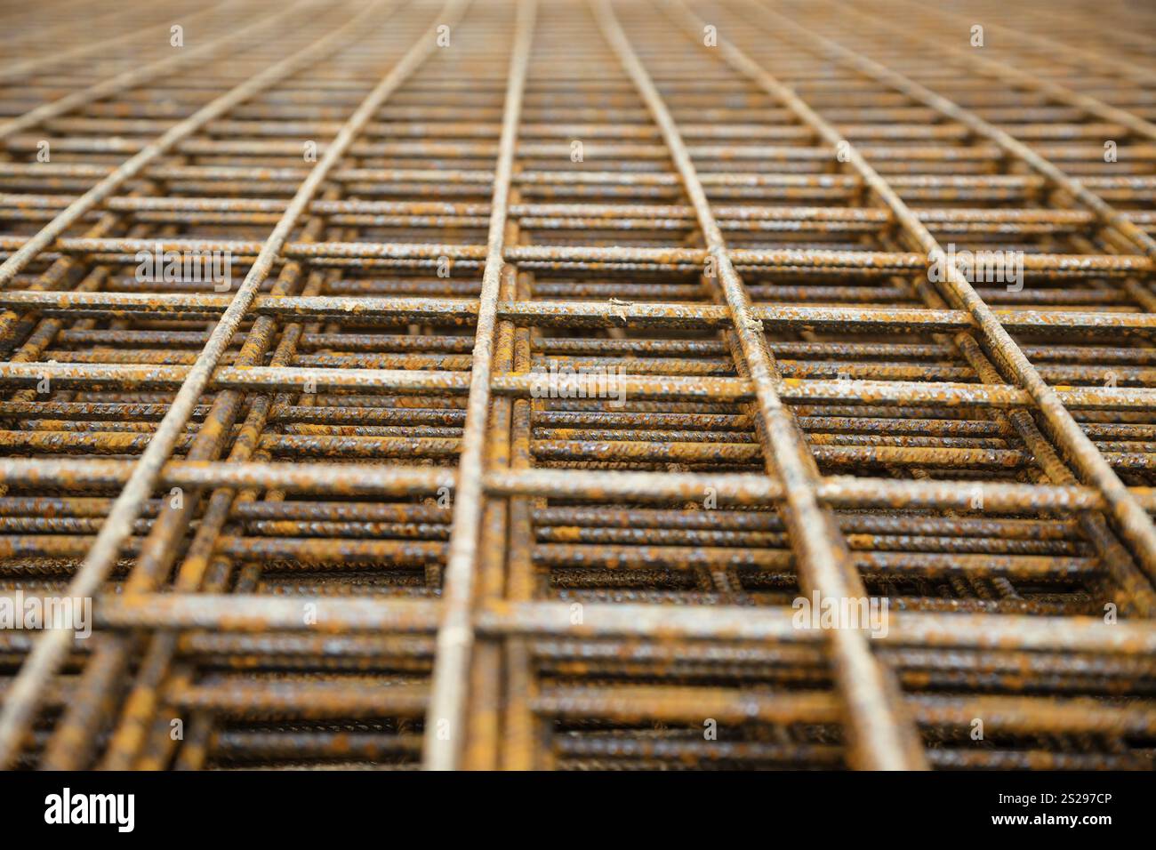 Iron for reinforcing concrete work on a construction site Stock Photo ...