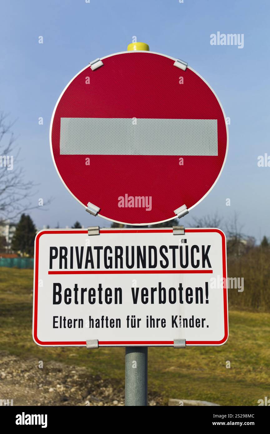 Trespassing is prohibited on private property. Symbol photo for ...
