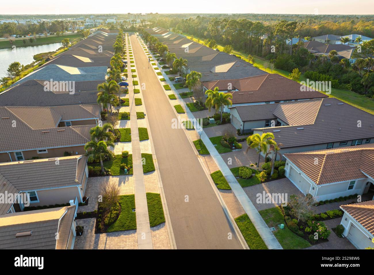 Large residential homes in southwest Florida gated community. American ...