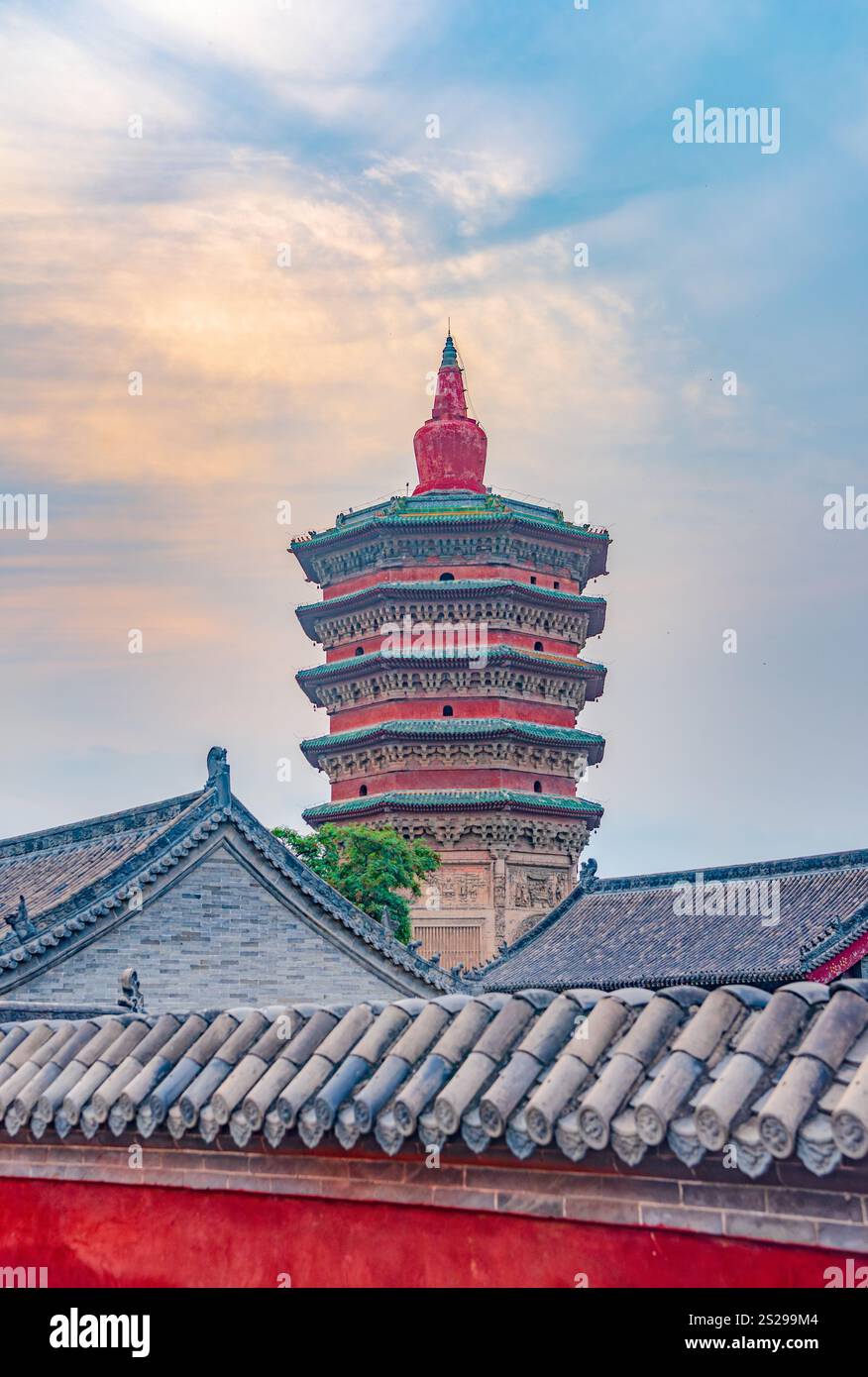 Wenfeng Pagoda of Tianning Temple in Anyang, Henan Stock Photo - Alamy