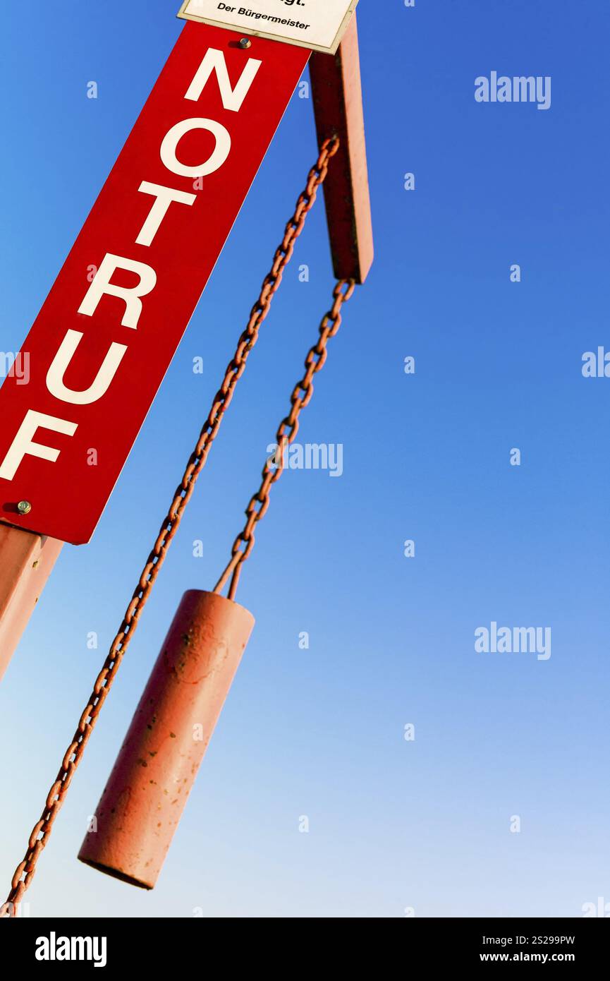 Emergency call sign, symbol photo for help and rescue services Stock ...