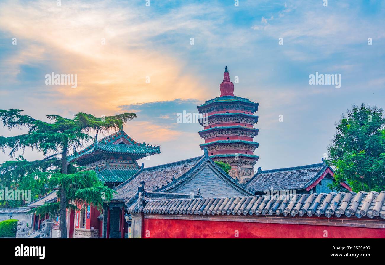 Wenfeng Pagoda of Tianning Temple in Anyang, Henan Stock Photo - Alamy