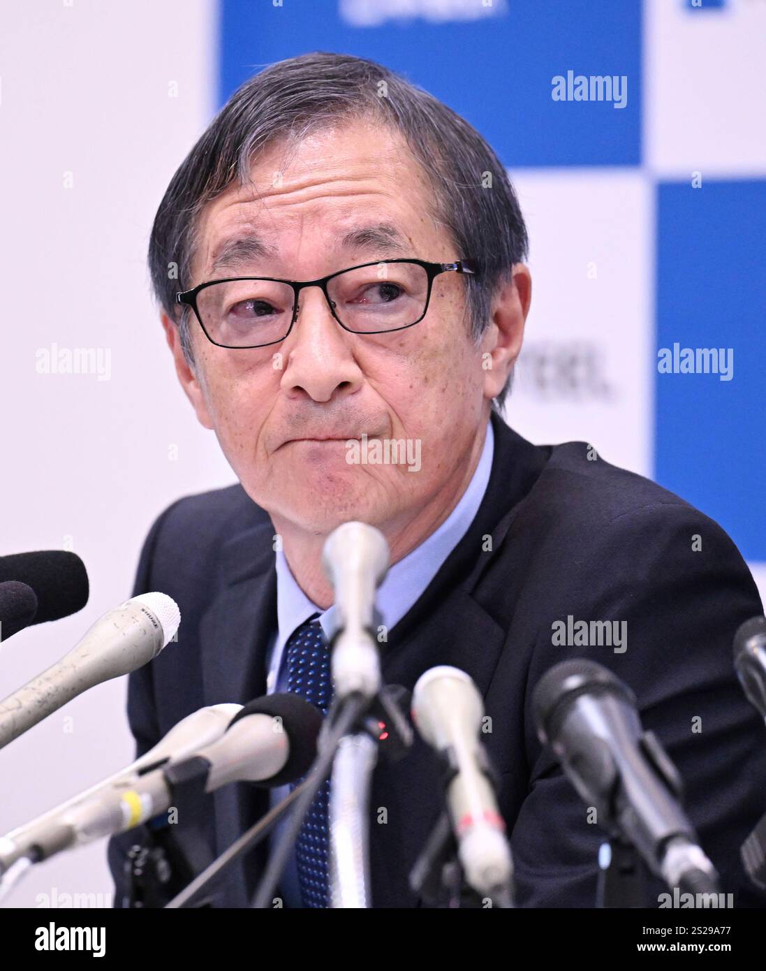 Nippon Steel Corporation CEO Eiji Hashimoto attends a press conference ...