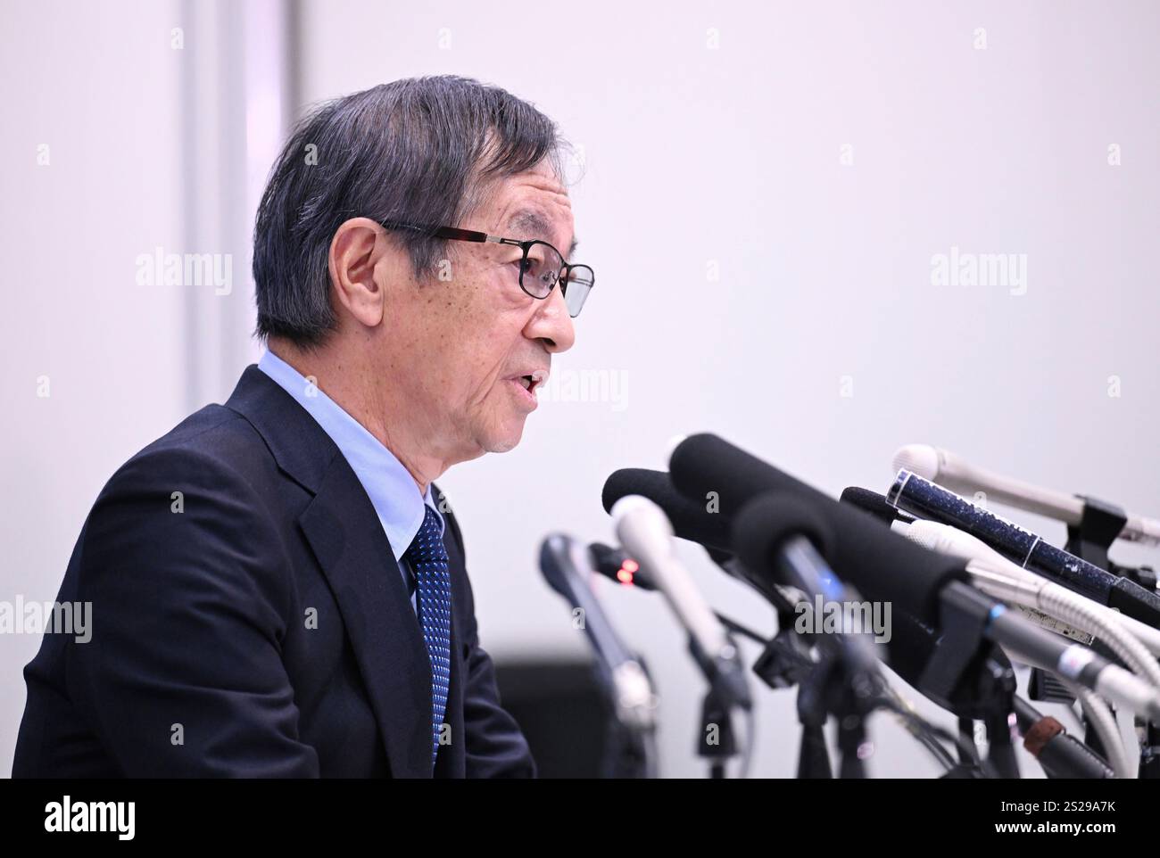 Nippon Steel Corporation CEO Eiji Hashimoto attends a press conference ...