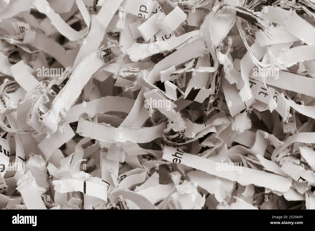 Paper shreds, symbolic photo for data destruction, documentation and ...