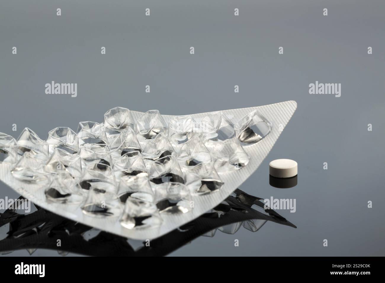 Tablets in blister pack, symbolic photo for health, medicine and tablet ...