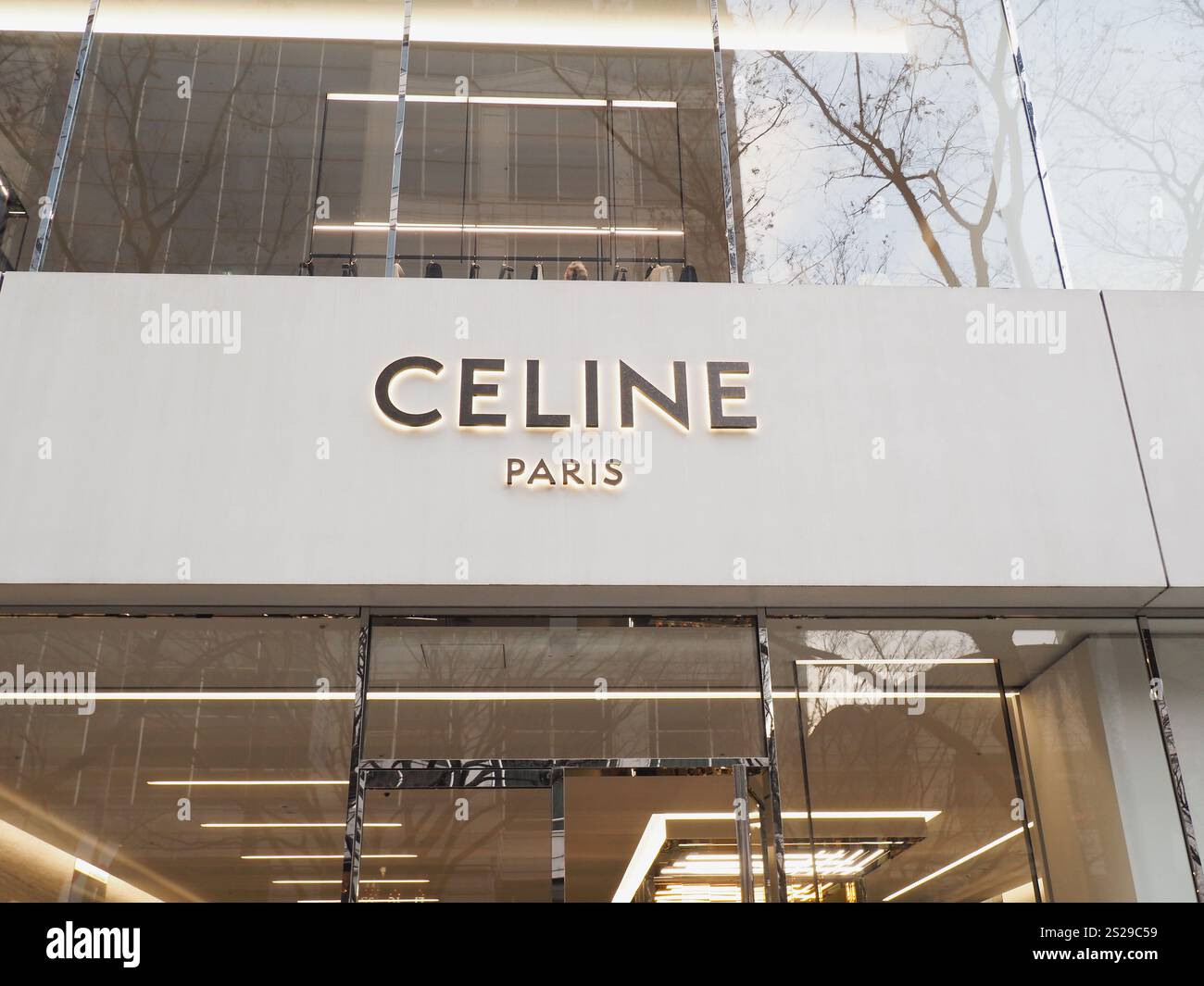TOKYO, JAPAN - January 3, 2025: Sign on a Celine store in Tokyo's ...