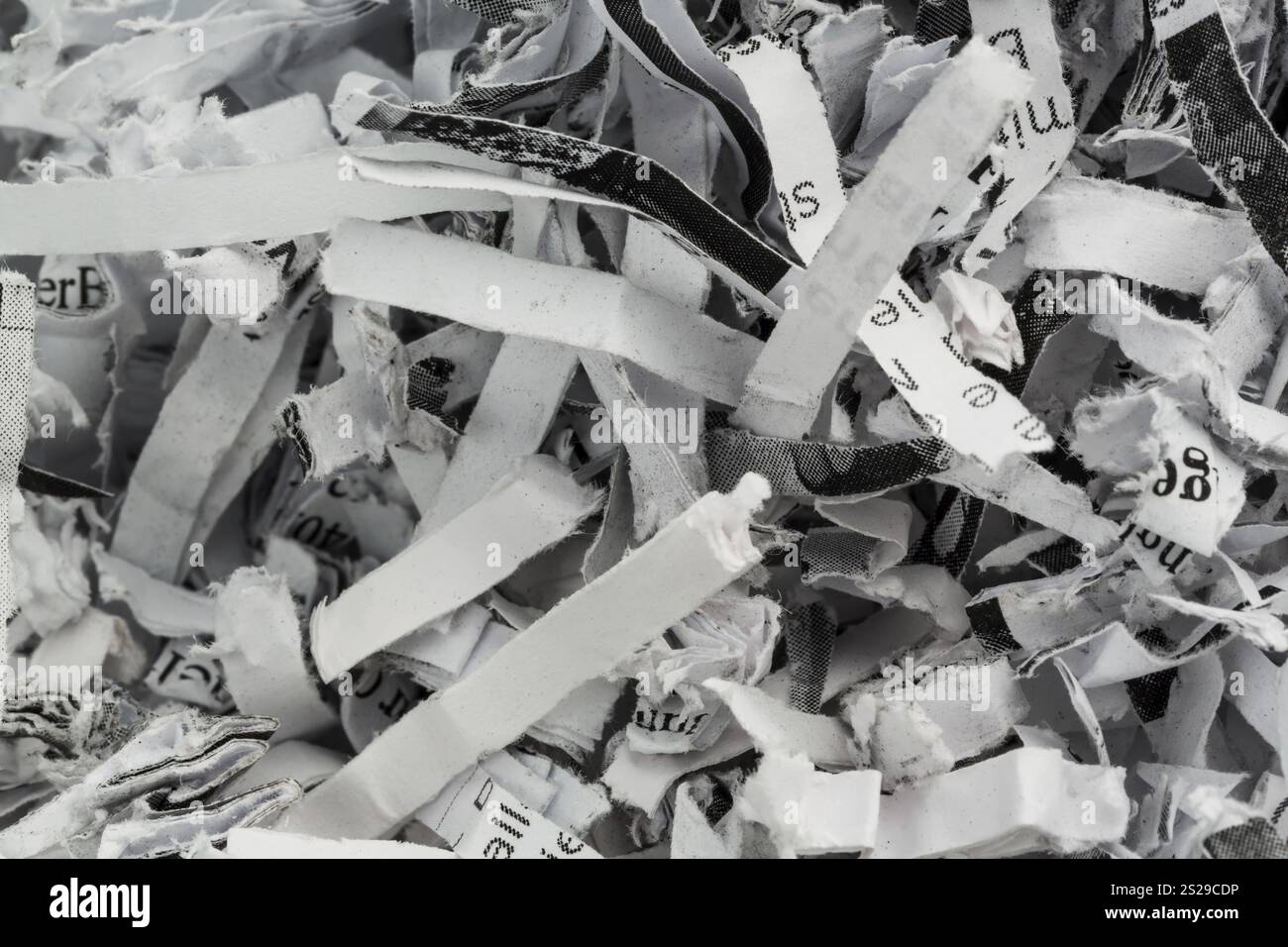 Paper shreds, symbolic photo for data destruction, documentation and ...
