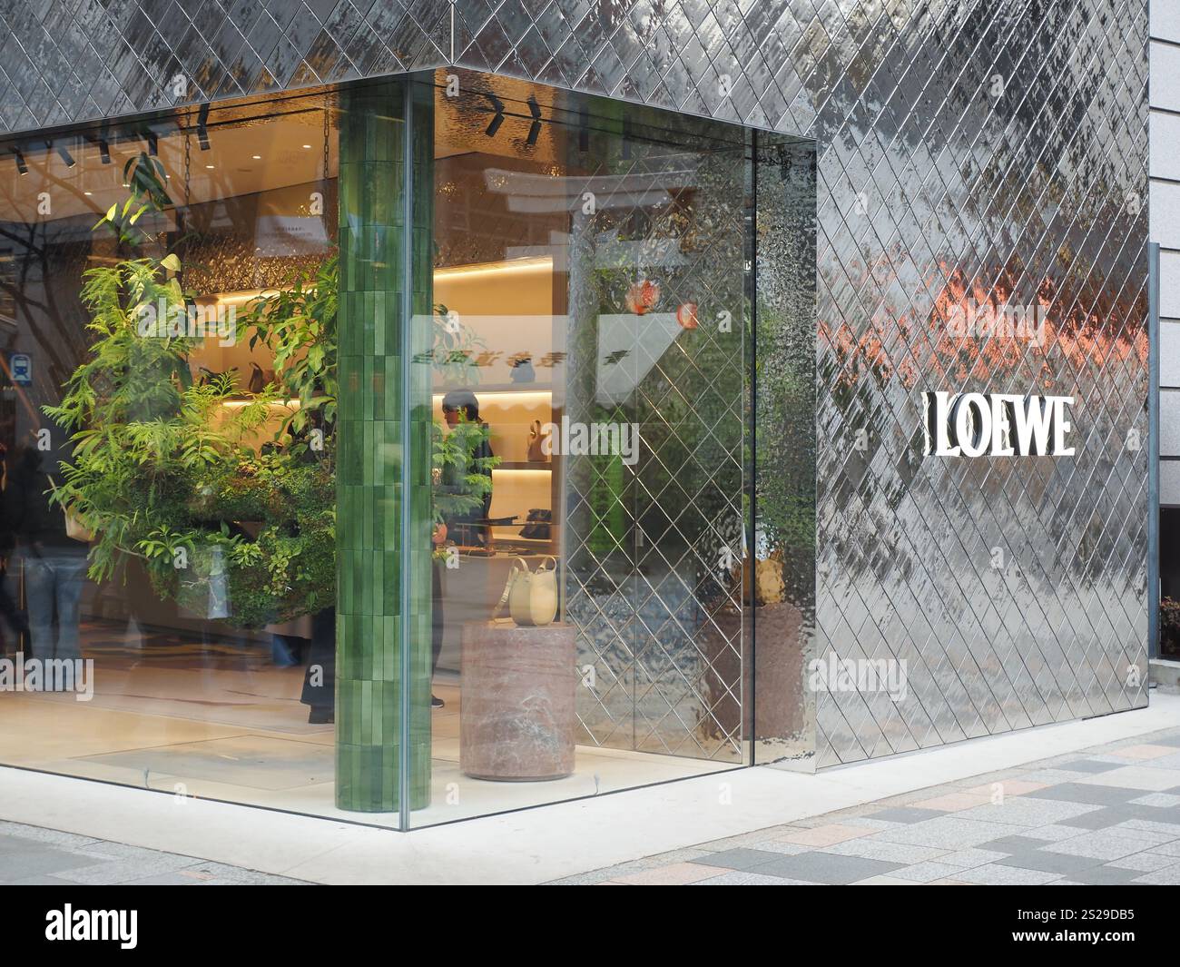 TOKYO, JAPAN - January 3, 2025: Detail of a Loewe store in Tokyo's ...