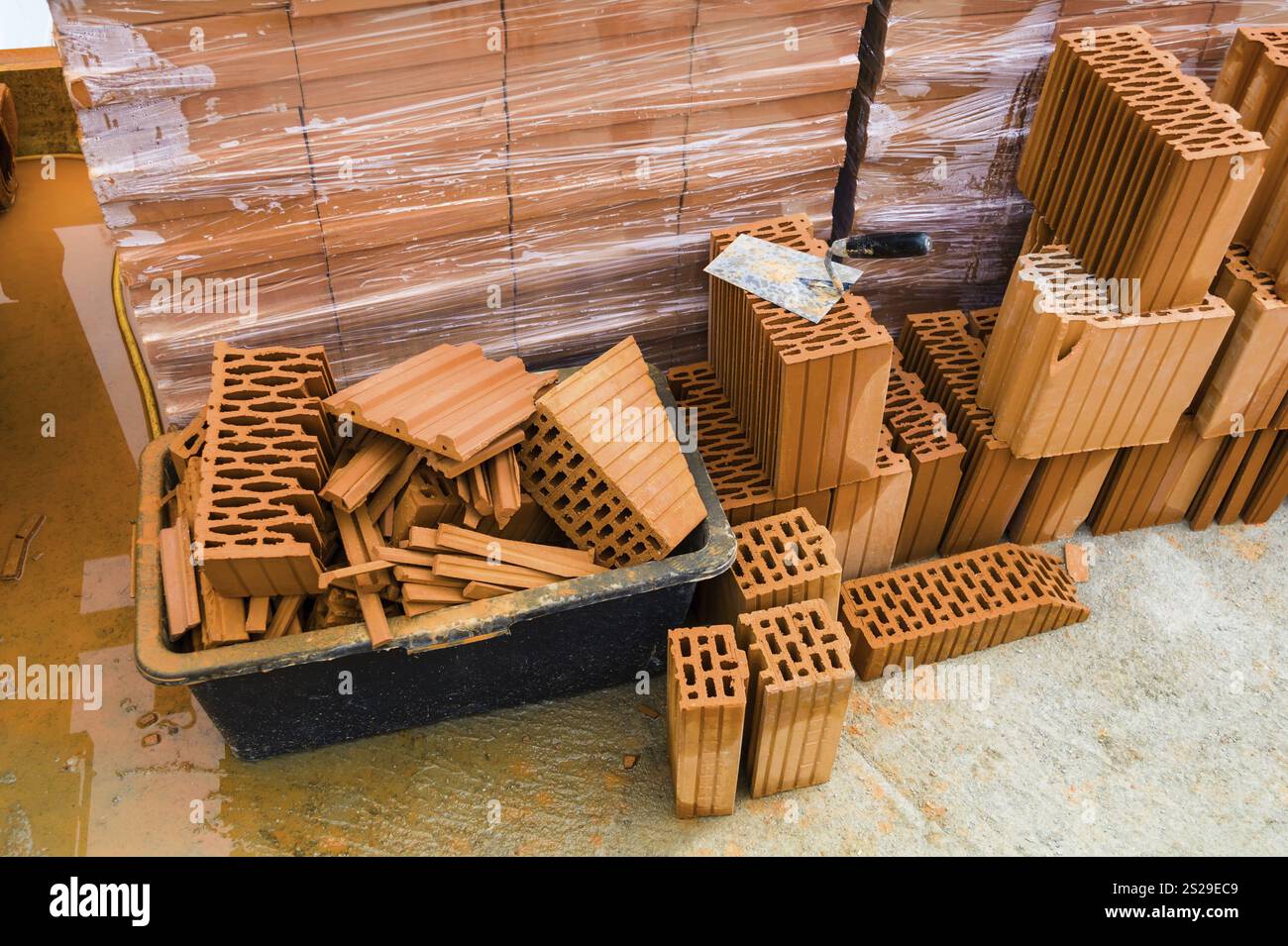 A detached house is built in solid construction with bricks. Thermal insulation is installed ...