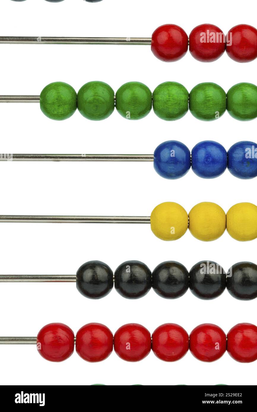 Abacus with coloured beads, symbolic photo for finance, calculation and ...