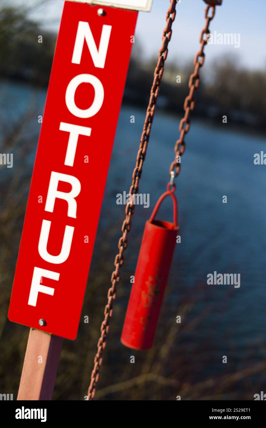 Emergency call sign, symbol photo for emergencies and rescue services ...