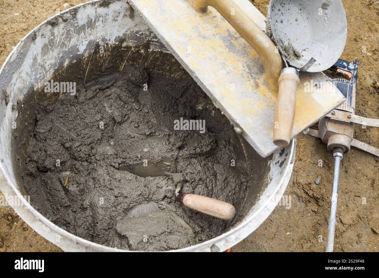 A detached house is built in solid construction with bricks Stock Photo - Alamy