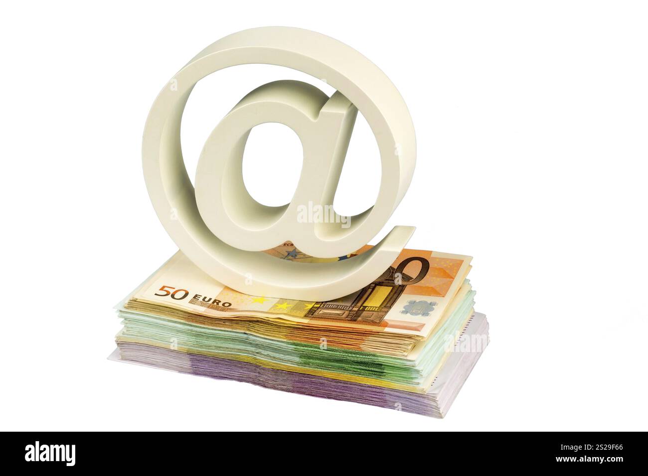 Spider monkey and banknotes, symbolic photo for IT costs and copyright ...