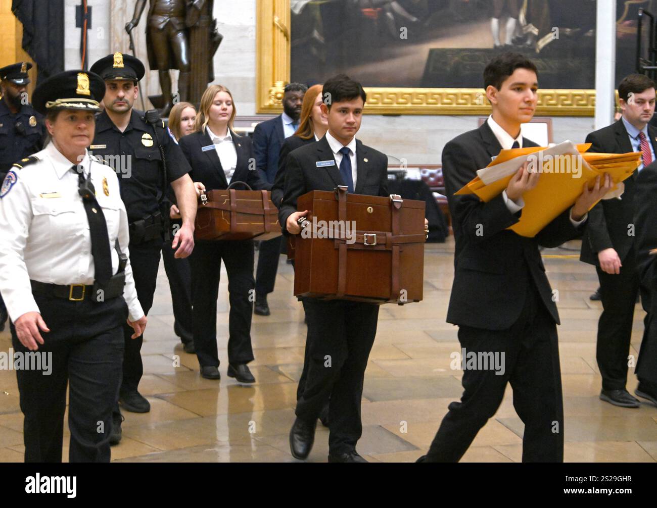 Washington, USA.6th January 2025. Boxes containing the Electoral ...