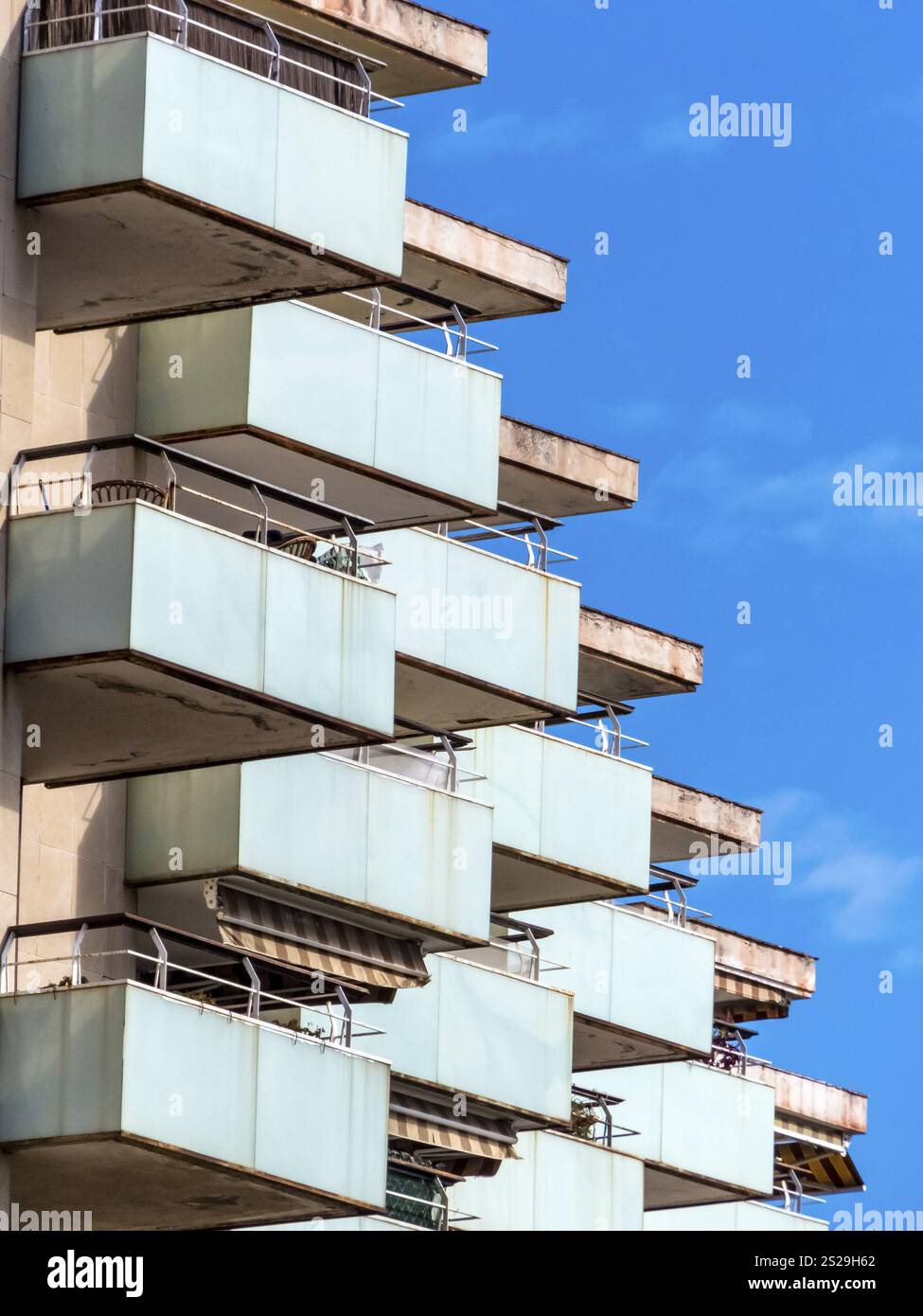 Balconies of a hotel building in a seaside resort Austria Stock Photo ...