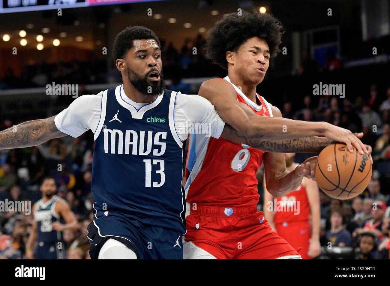 Dallas Mavericks forward Naji Marshall (13) and Memphis Grizzlies ...