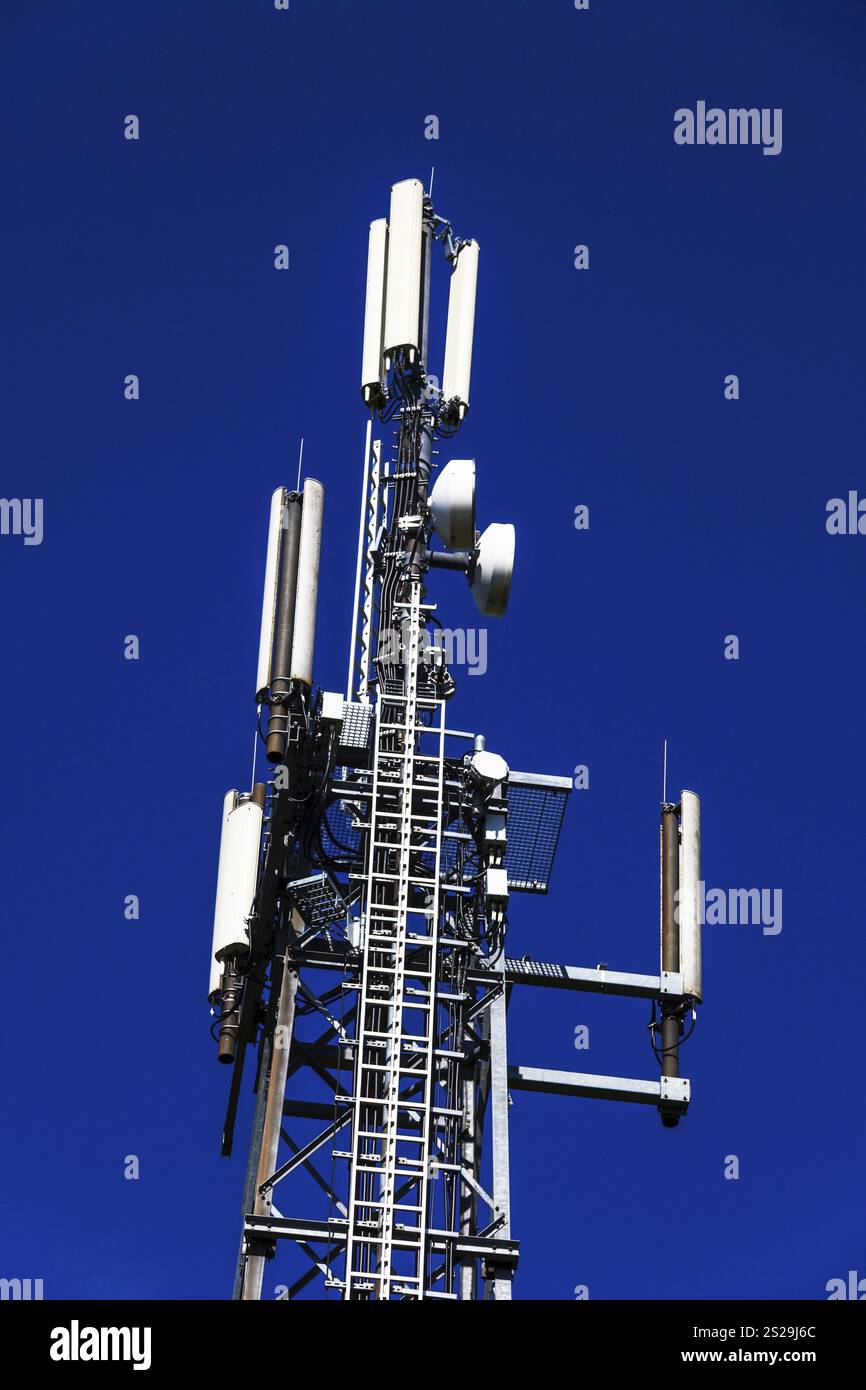 A transmission mast for mobile telephony and mobile phones in Germany ...