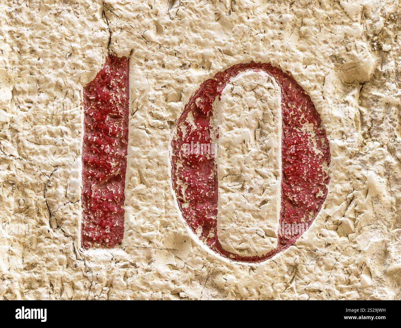 House number 10, symbol photo for binary codes and digitisation Stock ...