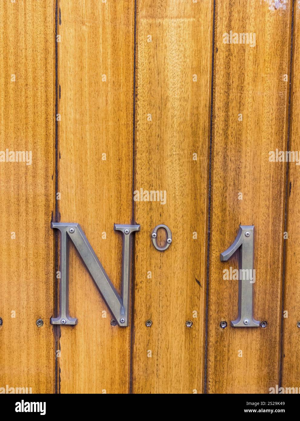 The designation number one on a wagon of a train. Symbolic photo for ...