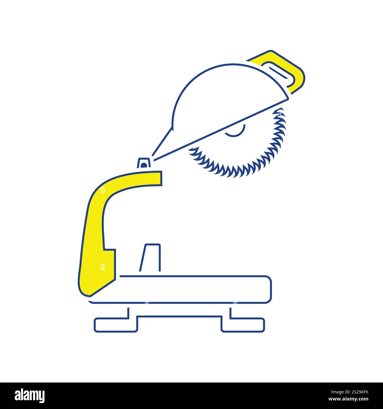 Icon of circular end saw. Thin line design. Vector illustration Stock ...