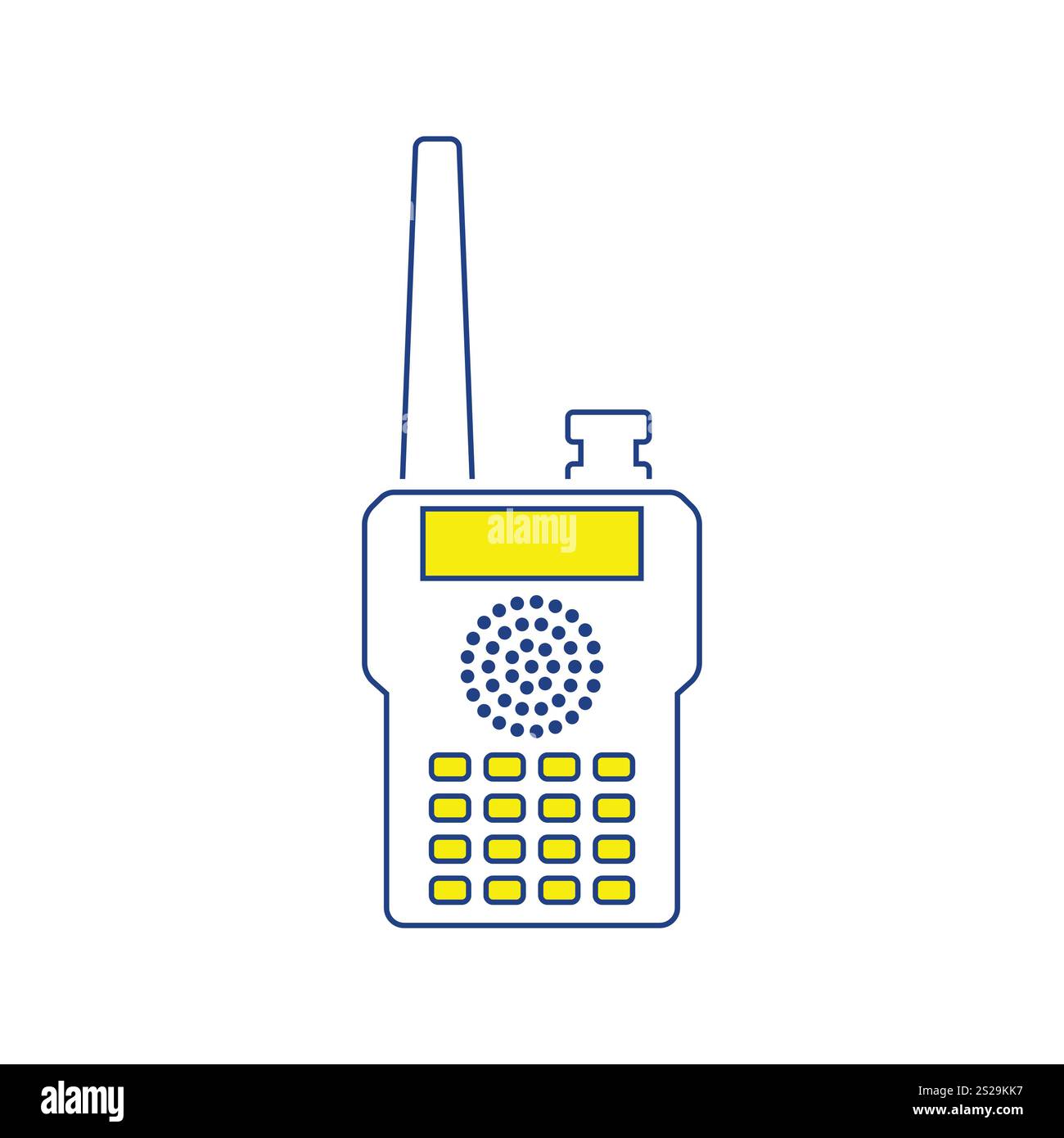 Portable radio icon. Thin line design. Vector illustration Stock Photo ...