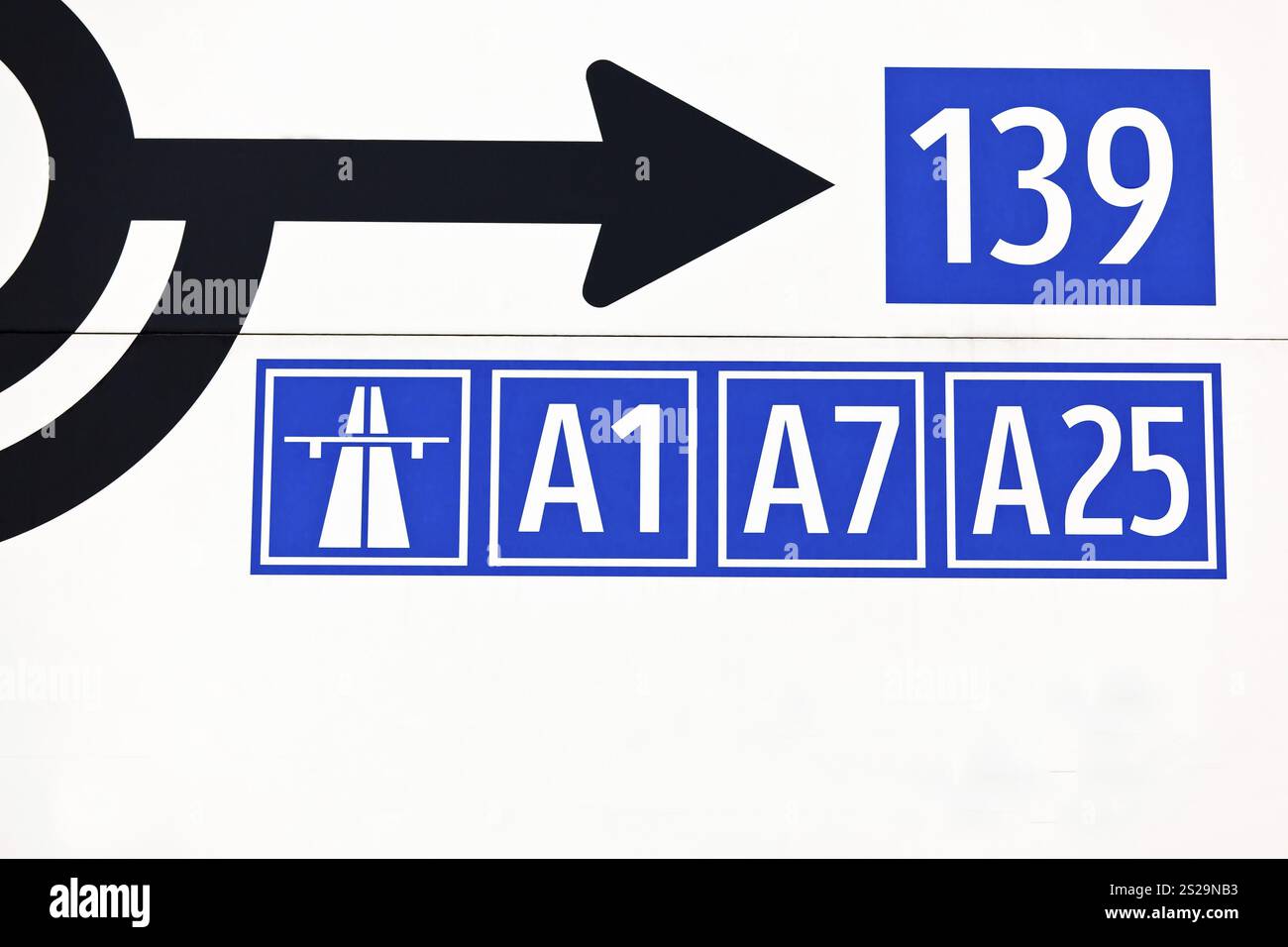 Information sign for motorways in Austria. Signposts and traffic signs ...
