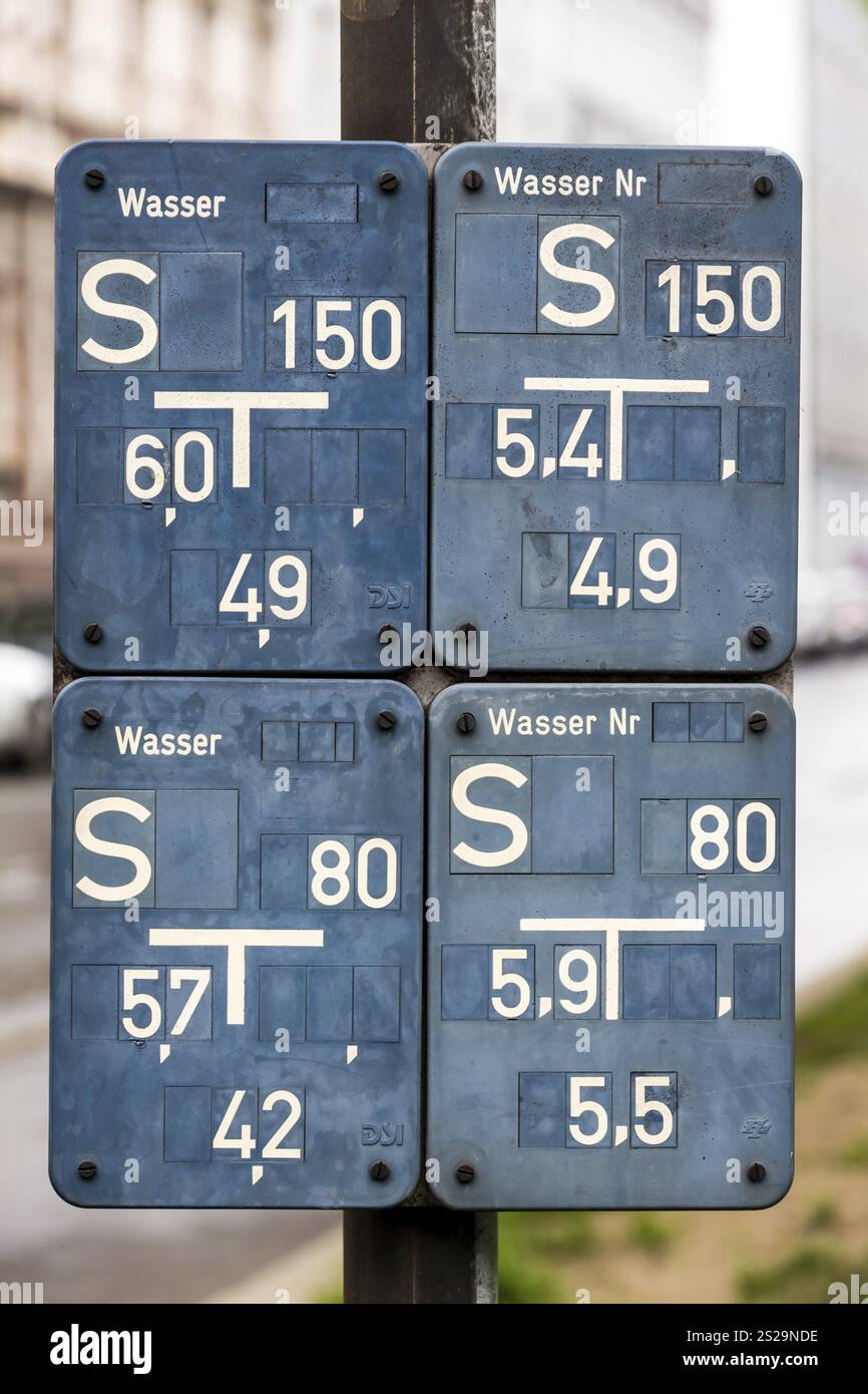 In one town, signs point to underground water pipes Austria Stock Photo ...