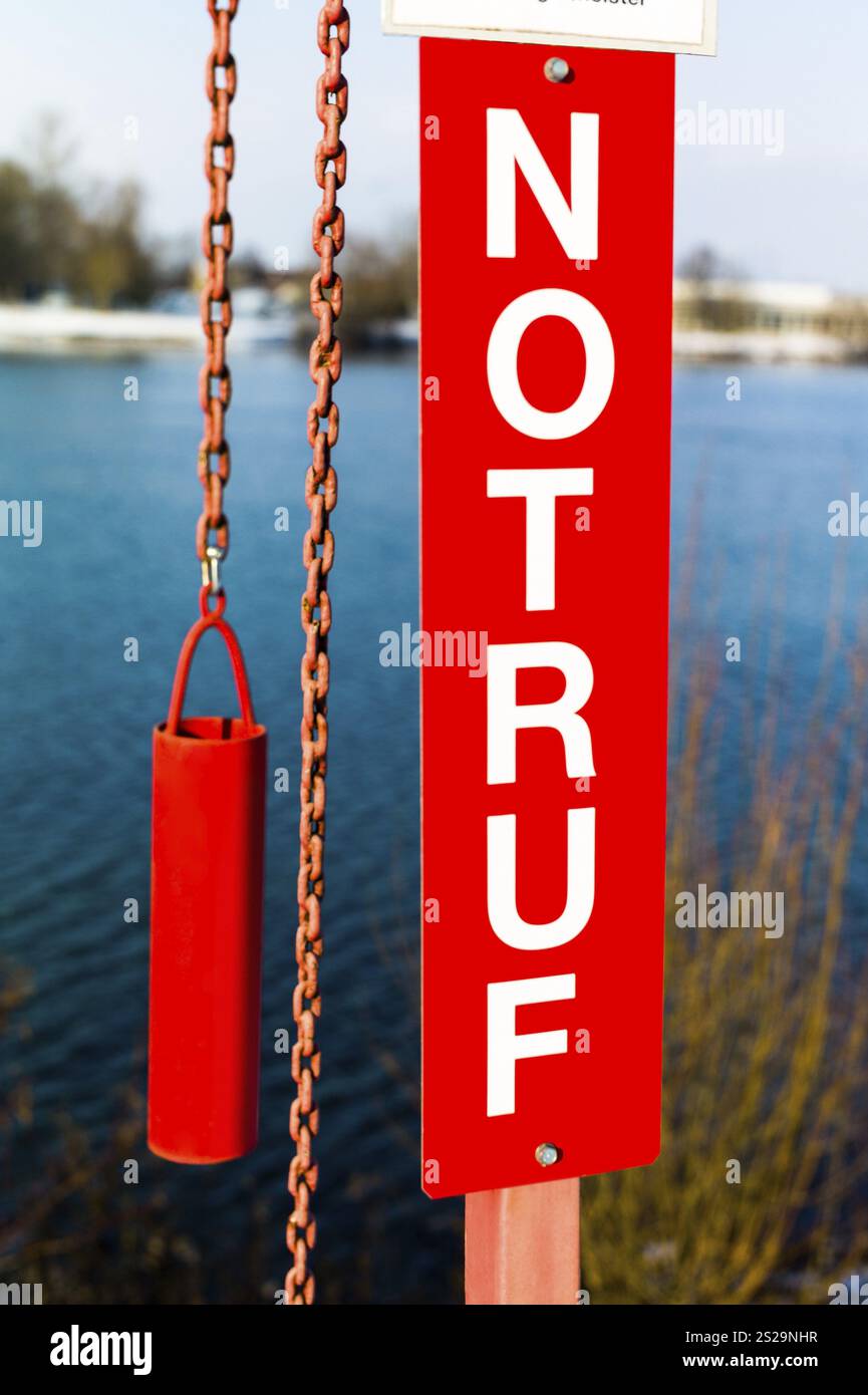 Emergency call sign, symbol photo for emergencies and rescue services ...