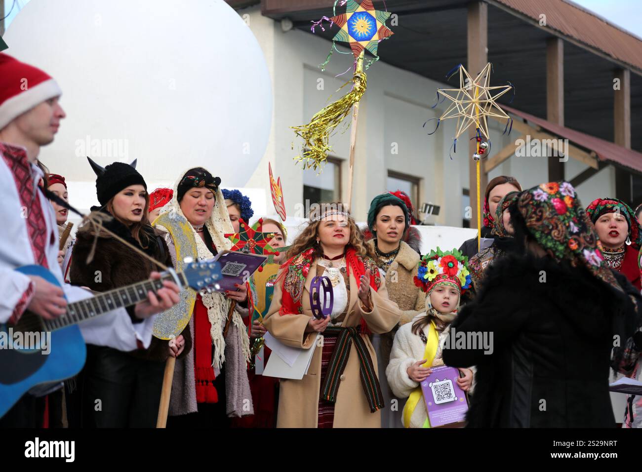 Odessa, Ukraine. 06th Jan, 2025. People dressed in national Ukrainian ...