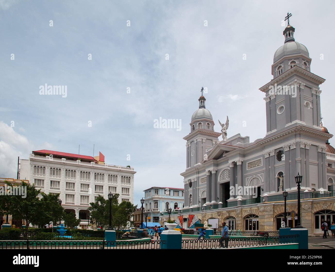 The Cathedral Basilica of Our Lady of the Assumption facade with its ...