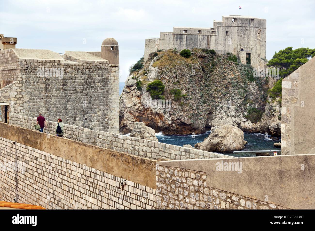 The city of Dubrovnik in Croatia. Unesco World Heritage Site. City wall ...