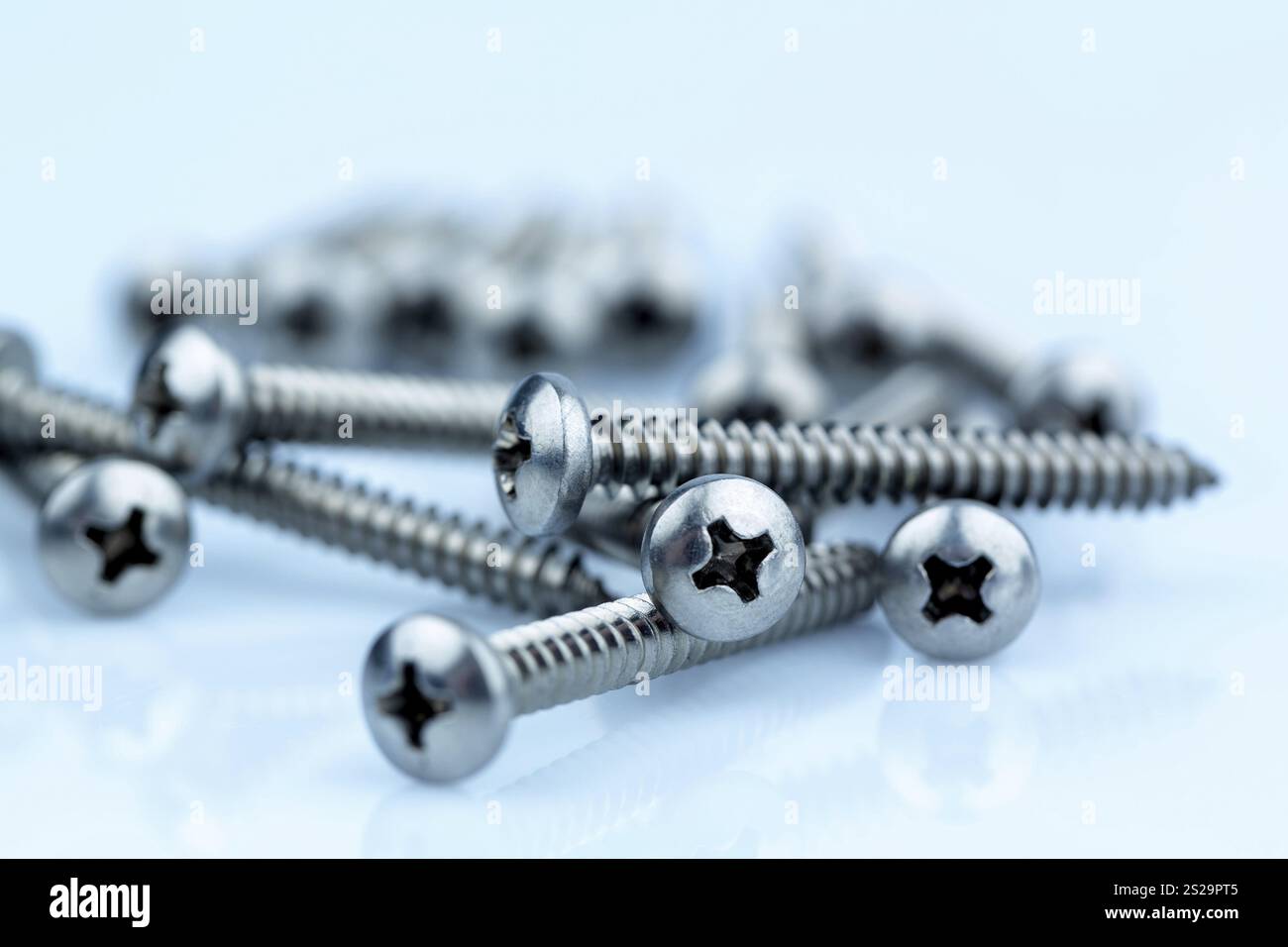 Various screws in the workshop of a commercial enterprise Stock Photo ...