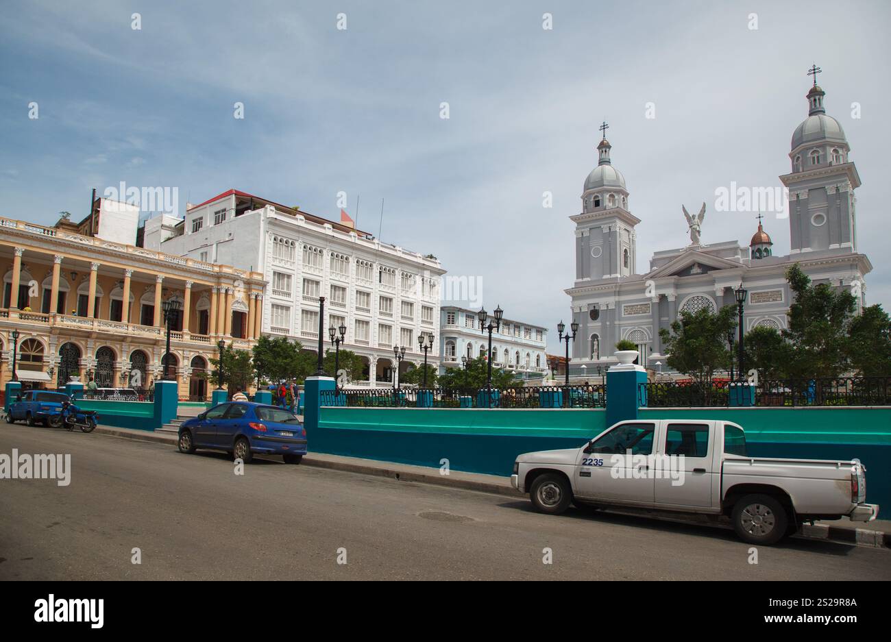 The Cathedral Basilica of Our Lady of the Assumption facade with its ...