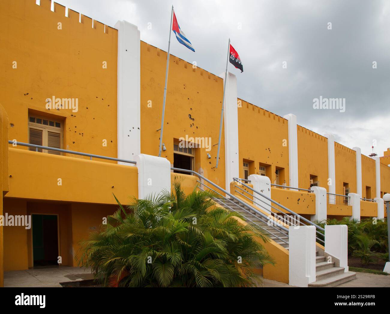 The Moncada barracks, today the 26th of july museum with bullet holes ...
