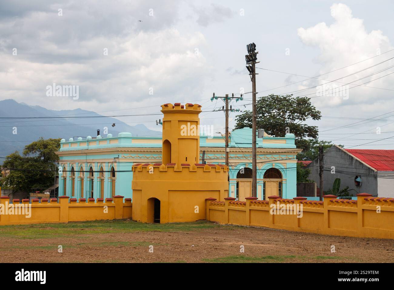 The Moncada barracks, today the 26th of july museum with bullet holes ...