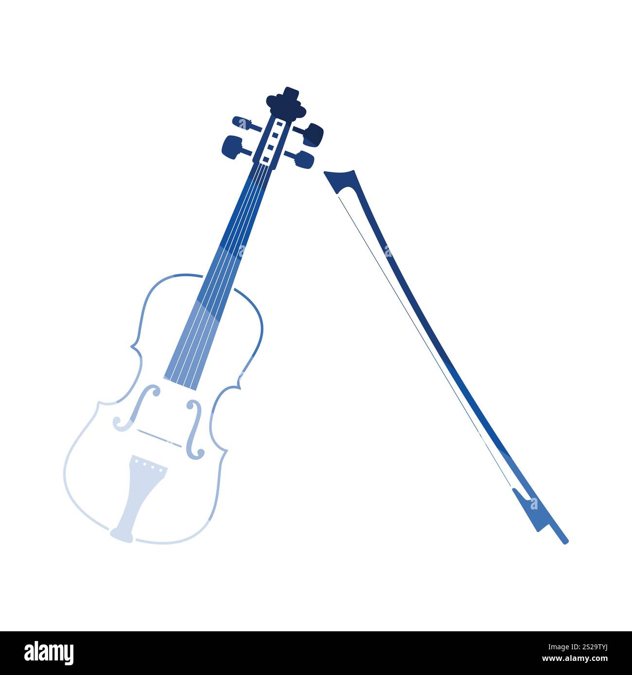 Violin icon. Flat color design. Vector illustration Stock Photo - Alamy