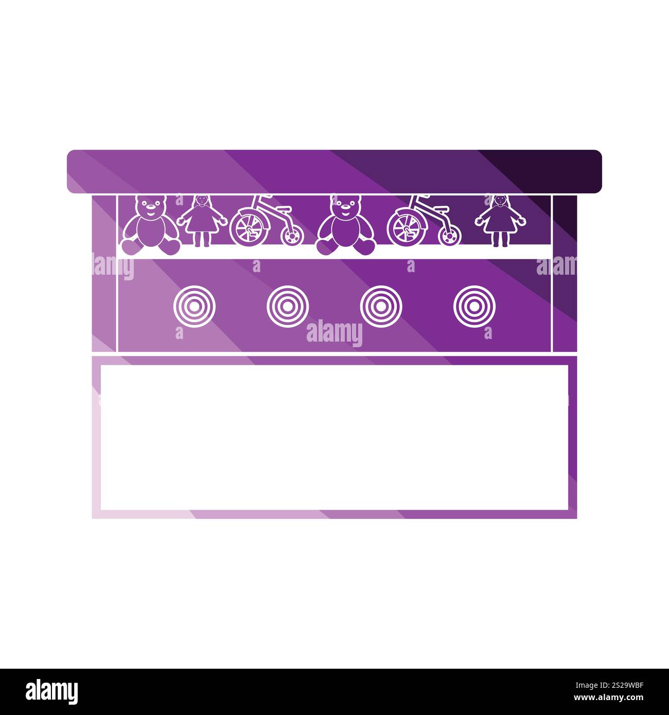 Prize shooting range icon. Flat color design. Vector illustration Stock ...