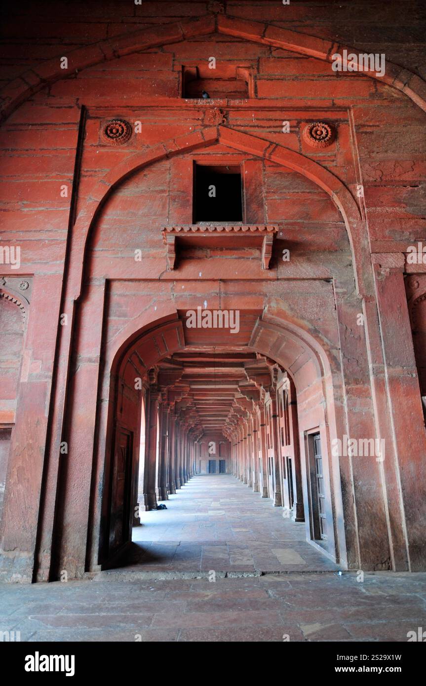 A passage in the Buland Darwaza monument in Fatehpur Sikri, Uttar ...