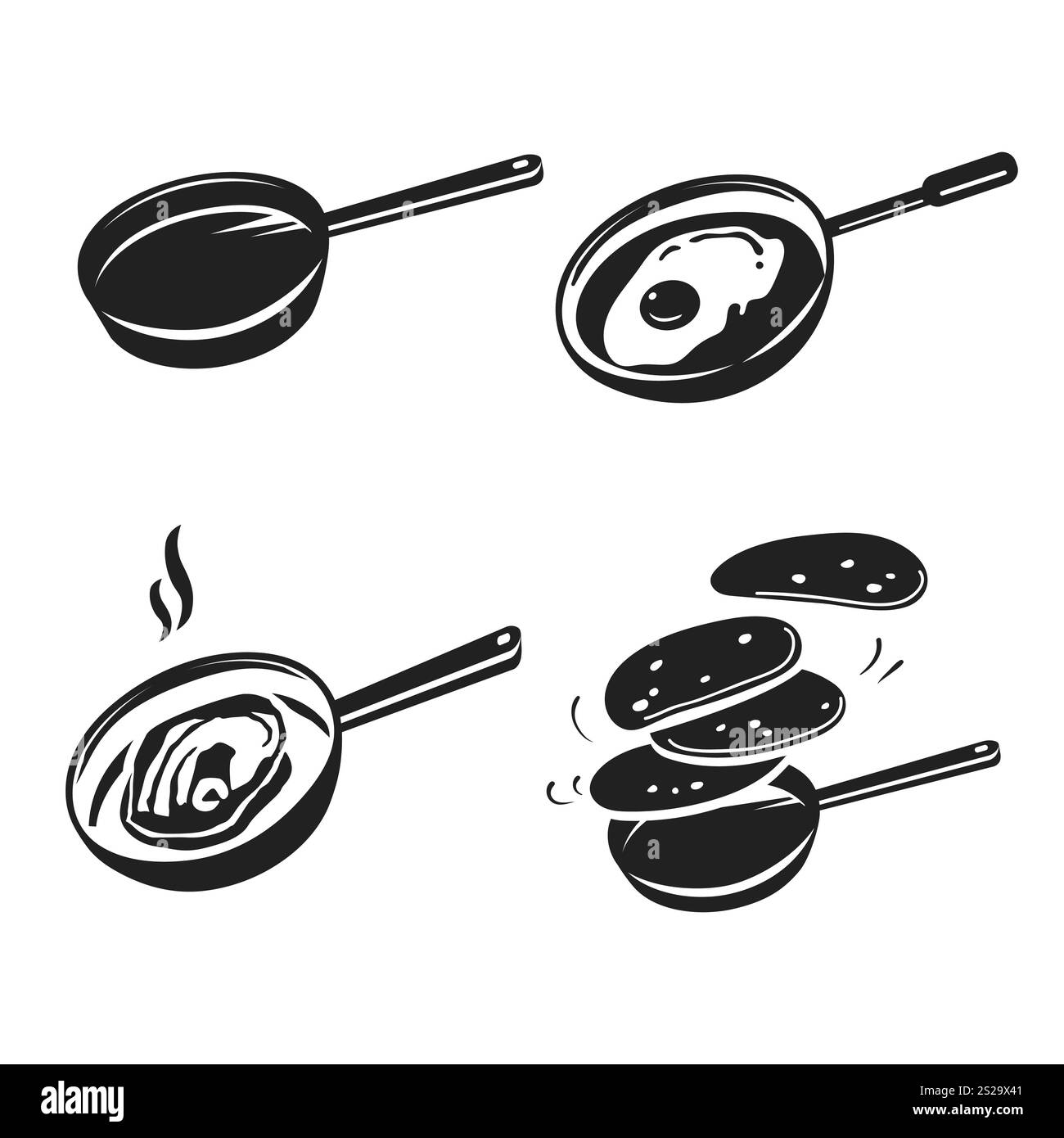 Griddle icon set. Simple set of griddle vector icons for web design on ...