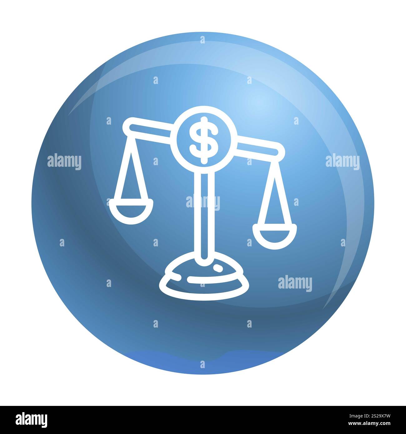 Money balance icon. Outline money balance vector icon for web design ...